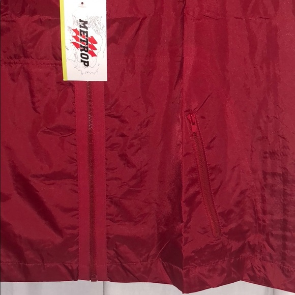Jackets & Coats | Bright Red Windbreaker Vest With Hood Brand New ...